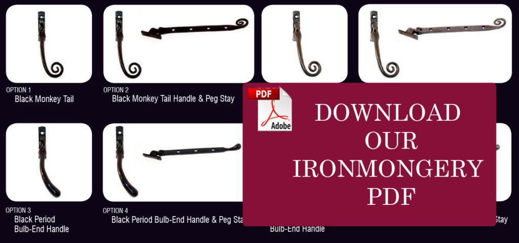 Ironmongery for Wooden Windows and Wooden Doors
