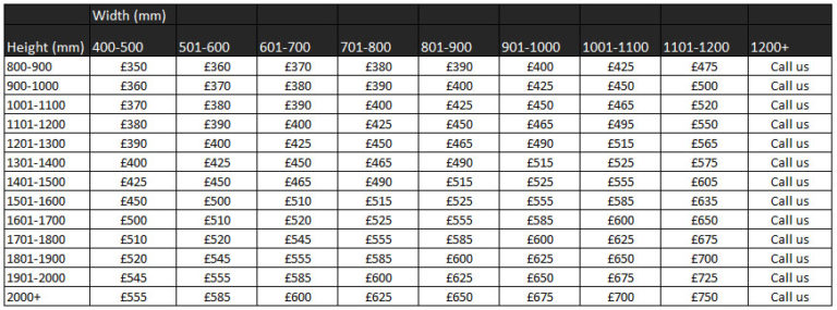 Window Prices & Costs for All Hardwood Timber Windows